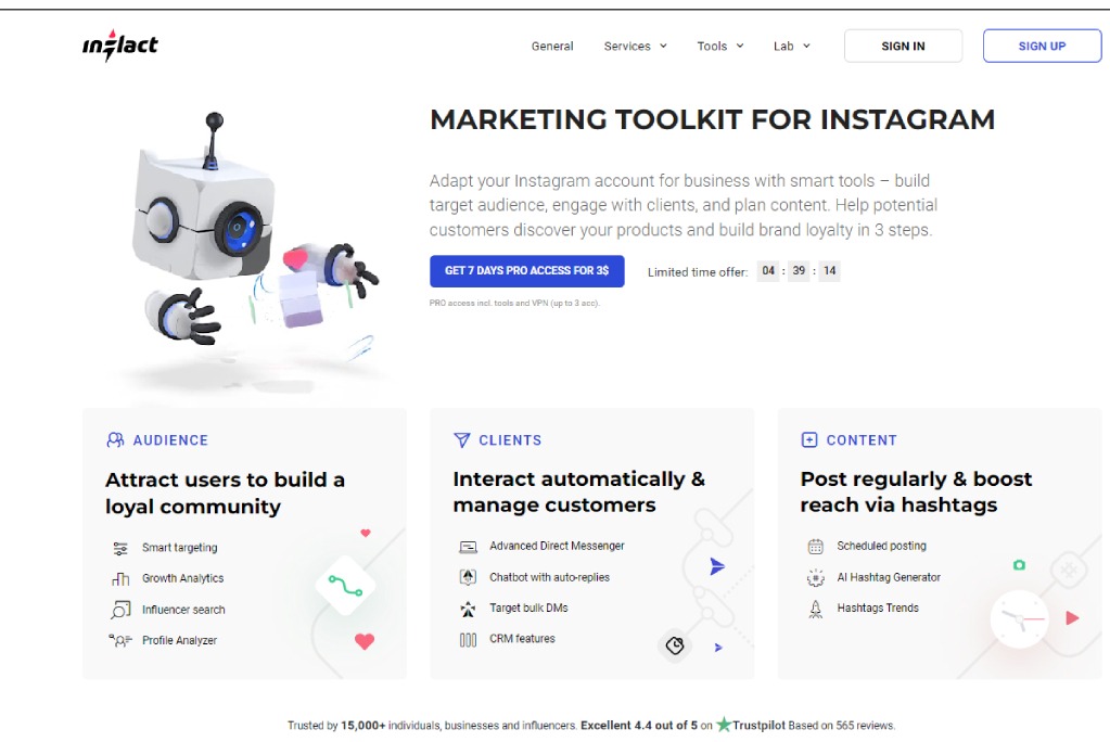 Inflact • Marketing Toolkit For Instagram | Marketing Tools | Product ...